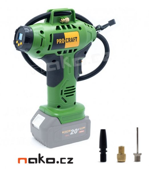 PROCRAFT LK20 přenosný AKU kompresor 20V LiIon, bez aku | NAKO Pardubice