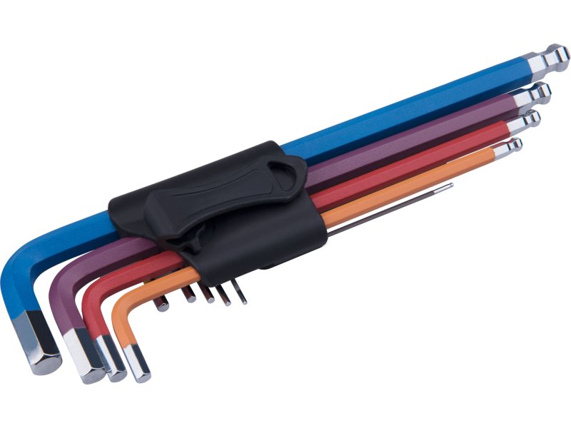 EXTOL PREMIUM 8819316 L-klíče IMBUS sada prodloužené barevné 9ks s ...