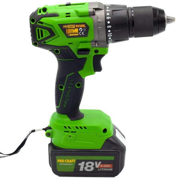PROCRAFT PA18BL bezuhlíková aku vrtačka LiIon 18V 2x 4Ah | NAKO Pardubice