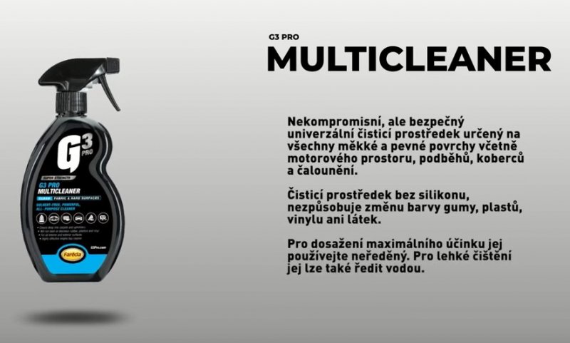 FARÉCLA G3 PRO MULTICLEANER profesionální univerzální čístič 500ml 7199 | NAKO Pardubice