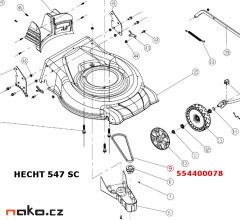 HECHT 554400078 klínový řemen pro 547 SXW (2018,19), 546 SC | NAKO Pardubice